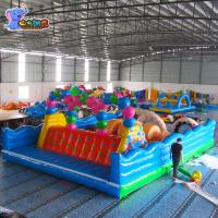 China Inflatable Bouncy Castle Water Park Obstacle Course 8 Min Setup PVC 3-12 Years for sale