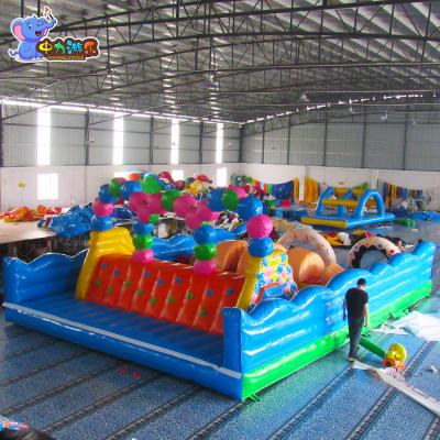 China Inflatable Bouncy Castle Water Park Obstacle Course 8 Min Setup PVC 3-12 Years for sale