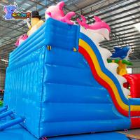 China Ocean Theme Inflatable Bouncy Castle Inflatable Slide Bounce House for sale