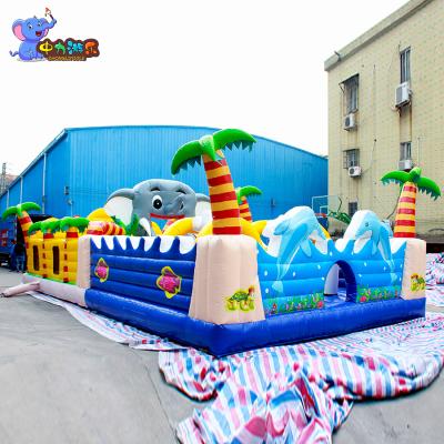 China Inflatable Bouncy Castle Beach Animal Theme Water Park for Children 3m x 2m for sale