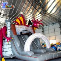 China Fire Dragon Theme Inflatable Bouncy Castle Inflatable slide castle for sale