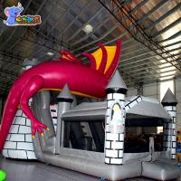 China Fire Dragon Theme Inflatable Bouncy Castle Inflatable slide castle for sale