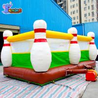 China Bowling Theme Inflatable Bouncy Castle Outdoor Bounce House 5 Min Inflation CE Certified for sale