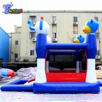 China Cartoon Inflatable Bouncy Castle Playground with Slide for Kids 3m x 3m for sale