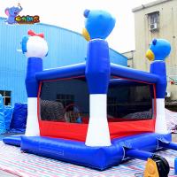 China Cartoon Inflatable Bouncy Castle Playground with Slide for Kids 3m x 3m for sale