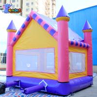 China Pink Inflatable Bounce House Bouncy Castle for Kids 5-8 Min Inflation for sale