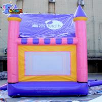 China Pink Inflatable Bounce House Bouncy Castle for Kids 5-8 Min Inflation for sale