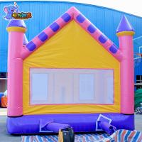 China Pink Inflatable Bounce House Bouncy Castle for Kids 5-8 Min Inflation for sale