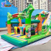 China Custom Inflatable Wipeout Bounce House Bouncy Castle Park with Slide 50000sqm Factory for sale