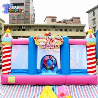 China Jester Clown Theme Inflatable Bouncy Castle House Slide PVC Fabric 3m for sale