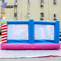 China Jester Clown Theme Inflatable Bouncy Castle House Slide PVC Fabric 3m for sale