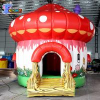 China Eco Friendly Inflatable Mushroom Bouncy Castle 3m Portable Bounce House Playground for sale