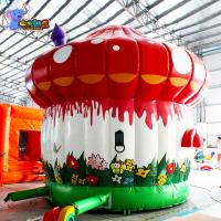 China Eco Friendly Inflatable Mushroom Bouncy Castle 3m Portable Bounce House Playground for sale