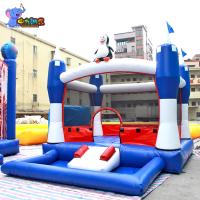 China Penguin Theme Archway Inflatable Bouncy Castle 3m Outdoor Jumping Park with Slide and Pool for sale