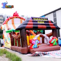 China Jurassic Dinosaur Inflatable Bounce Castle Wet Dry Bouncy House 3m for sale