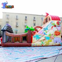 China Jurassic Dinosaur Inflatable Bounce Castle Wet Dry Bouncy House 3m for sale