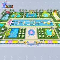 China PVC Inflatable Water Bounce House Adult Obstacle Course 0.8mm Thick Custom for sale