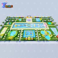 China PVC Inflatable Water Bounce House Adult Obstacle Course 0.8mm Thick Custom for sale