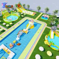China PVC Inflatable Water Bounce House Adult Obstacle Course 0.8mm Thick Custom for sale