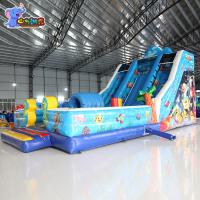 China Inflatable Bouncy Castle Slide Water Park Ocean Theme PVC 3-12 Years for sale