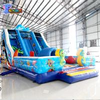 China Inflatable Bouncy Castle Slide Water Park Ocean Theme PVC 3-12 Years for sale