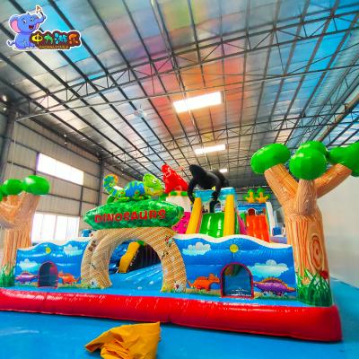 China Dinosaur Inflatable Bouncy Castle with Slide for Kids 3-12 Years 5-8 Min Inflation for sale