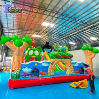 China Dinosaur Inflatable Bouncy Castle with Slide for Kids 3-12 Years 5-8 Min Inflation for sale