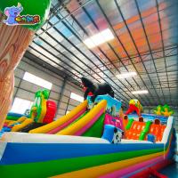 China Dinosaur Inflatable Bouncy Castle with Slide for Kids 3-12 Years 5-8 Min Inflation for sale