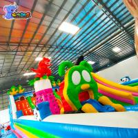 China Dinosaur Inflatable Bouncy Castle with Slide for Kids 3-12 Years 5-8 Min Inflation for sale