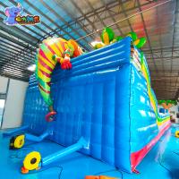 China Dinosaur Inflatable Bouncy Castle with Slide for Kids 3-12 Years 5-8 Min Inflation for sale