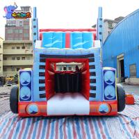 China Monster Truck Inflatable Bouncy Castle with Slide for Kids 3-10 Years CE Certified for sale