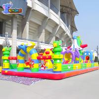 China Ocean Exploration Inflatable Bouncy Castle 0.8mm Thickened PVC Dual Slide for Kids 3-12 for sale