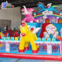 China Elephant Theme Inflatable Bouncy Castle Trampoline Park 0.55mm PVC Indoor Play for sale