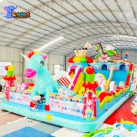 China Elephant Theme Inflatable Bouncy Castle Trampoline Park 0.55mm PVC Indoor Play for sale