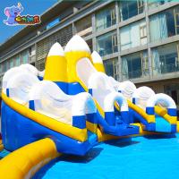 China Customized Waterproof Inflatable Bouncy Castle Slide for Water Park 10m x 8m for sale
