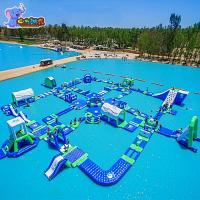 China Commercial Inflatable Water Obstacle Course 0.9mm PVC for Water Parks for sale