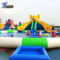 China Custom Inflatable Water Slide Elephant Theme Play Equipment with Pool 3m Height for sale