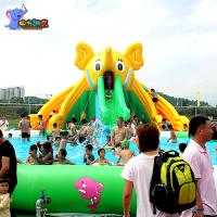 China Custom Inflatable Water Slide Elephant Theme Play Equipment with Pool 3m Height for sale