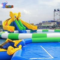 China Custom Inflatable Water Slide Elephant Theme Play Equipment with Pool 3m Height for sale