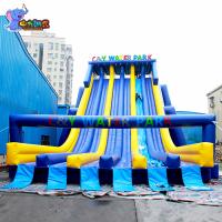 China Outdoor Inflatable Water Slide Large PVC Bouncy Slide for Water Parks 10m Height for sale