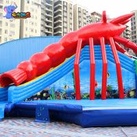 China Inflatable Water Slide Lobster Shaped PVC Bounce Slide for Outdoor Park 2.5m Height for sale