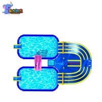 China Cartoon Inflatable Water Park Slide Swimming Pool 10m x 6m PVC for sale