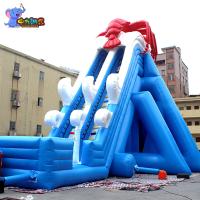 China Inflatable Water Slide Ocean Lobster Theme 3m High PVC Bounce Slide for Pool for sale