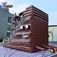 China Outdoor Inflatable Pirate Ship Slide Water Bouncy Castle 6m x 4m for sale