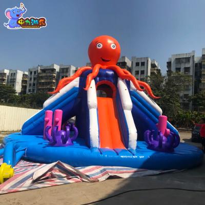China Inflatable Octopus Water Slide for Outdoor Water Park 5-8 Min Setup PVC for sale