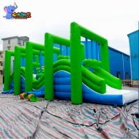 China Inflatable Water Slide Bounce House Outdoor Obstacle Course 3 Color PVC 5-8 Min Setup for sale