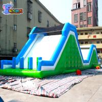 China Custom Inflatable Water Slide Outdoor Obstacle Double Peak Challenge 8 Min Setup for sale
