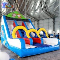 China Animal Themed Inflatable Water Slide for Kids with 2 Channels and 50,000 Sq Ft Factory for sale