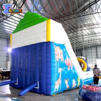 China Animal Themed Inflatable Water Slide for Kids with 2 Channels and 50,000 Sq Ft Factory for sale