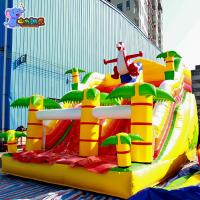 China Dinosaur Theme Inflatable Water Slide Inflatable Slide Bounce House for sale